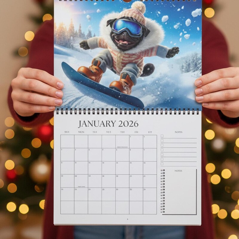 Pug Calendars 2026 - Etsy