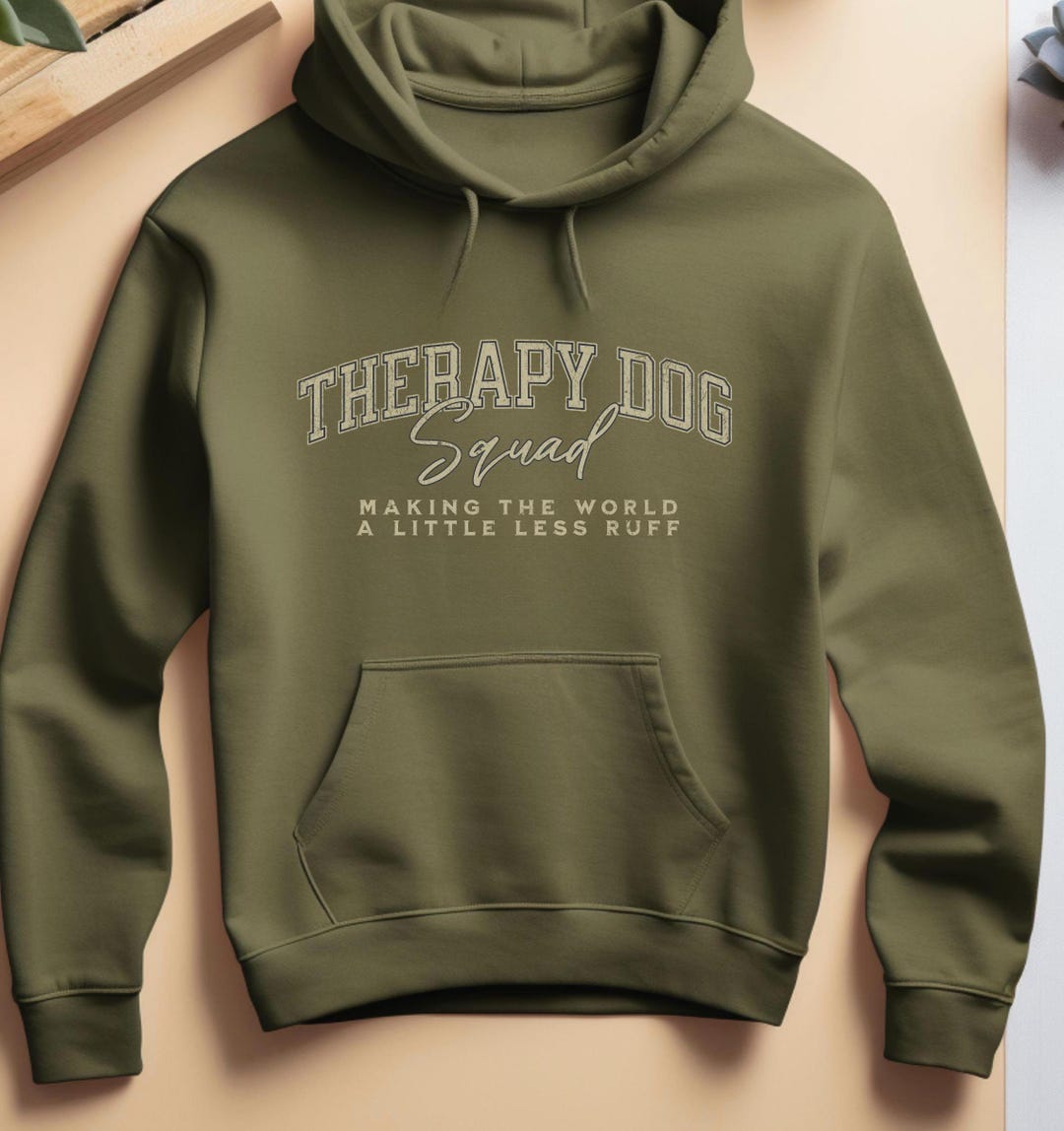 Therapy Dog Hoodie, Therapy Dog Handler Pullover, Dog Trainer ...