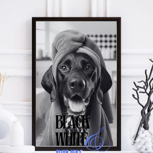 German Shorthaired Pointer With Towel Head Bathroom Towel Poster Print ...