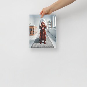 Irish Setter Towel on Head Bathroom Towel Poster Print Irish Setter ...