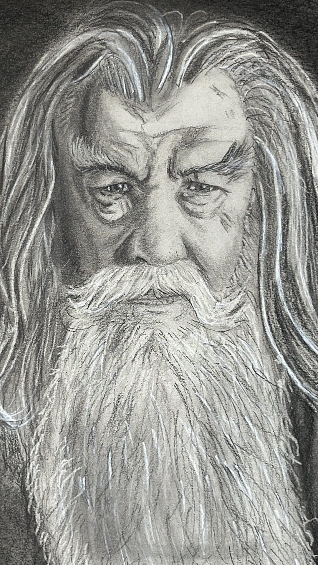 Gandalf Charcoal Drawing Original Lord of the Rings Fan Art - Etsy