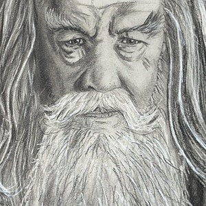 Gandalf Charcoal Drawing Original Lord of the Rings Fan Art - Etsy