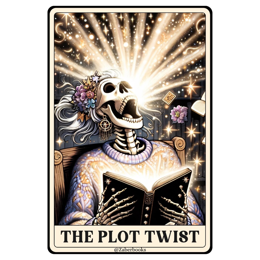 Plot Twist Skeleton Tarot Card Laminated Sticker | Funny Sarcastic ...