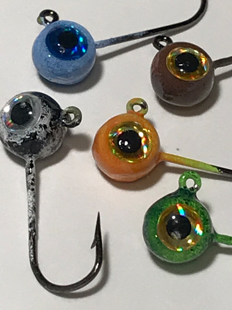 1/16oz Freestyle Jig Head 4 Mustad J Hook. 10pc Assortment Made in the ...