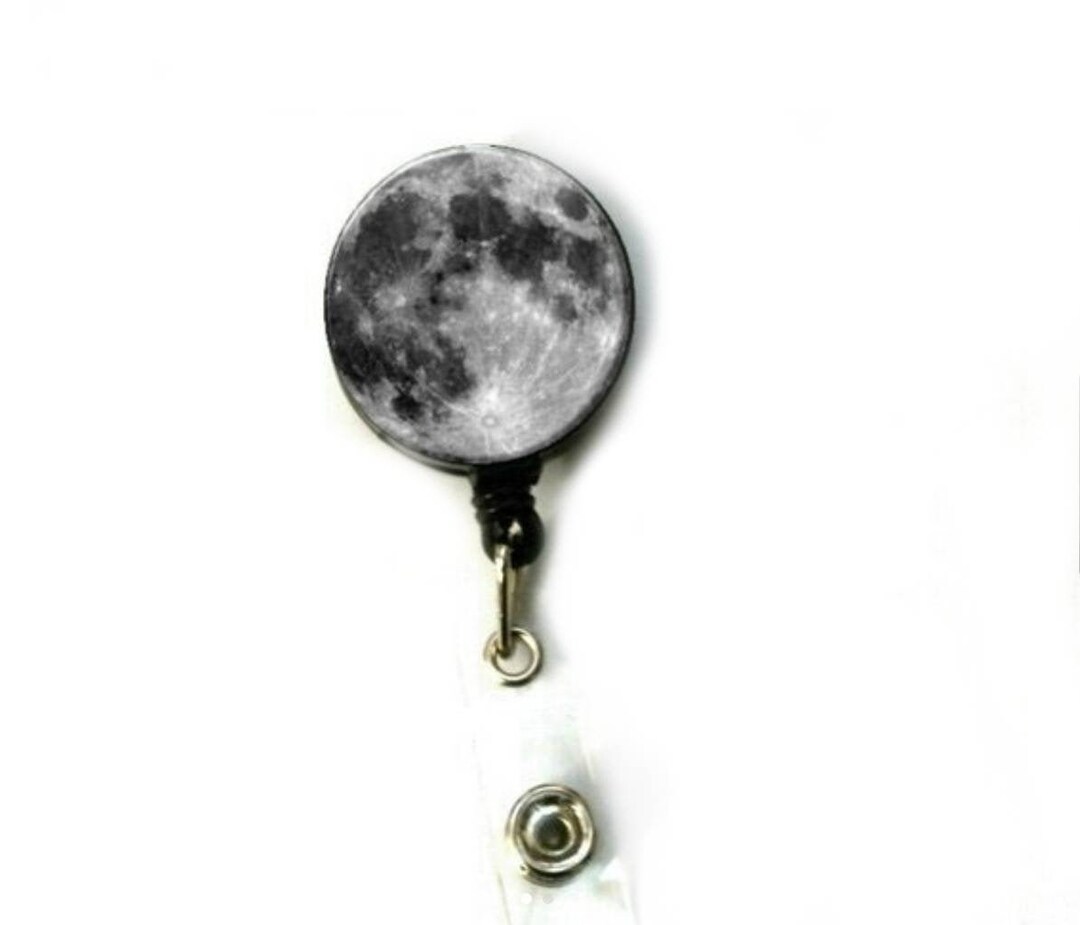 MOON Image Retractable ID Name Holder Badge Reel Clip on Nurse - Etsy