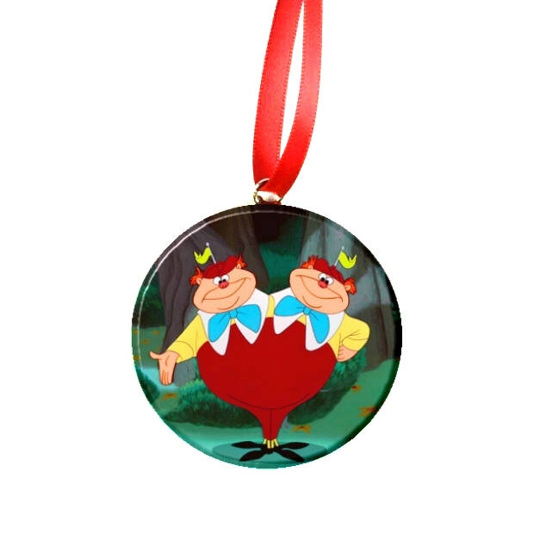 Tweedledee and Tweedledum Image Christmas Tree 2.25" Ornament Alice in ...