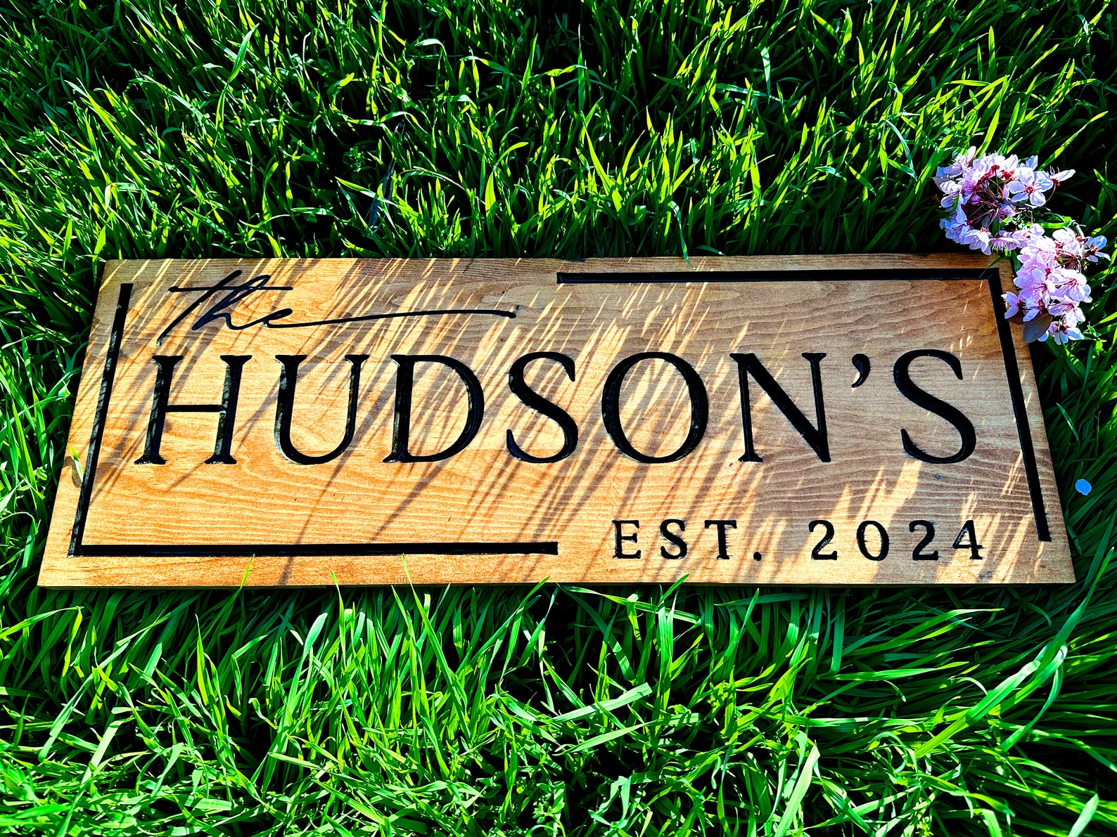 Custom Family Name Sign, Personalized Wood Sign, Rustic Established ...