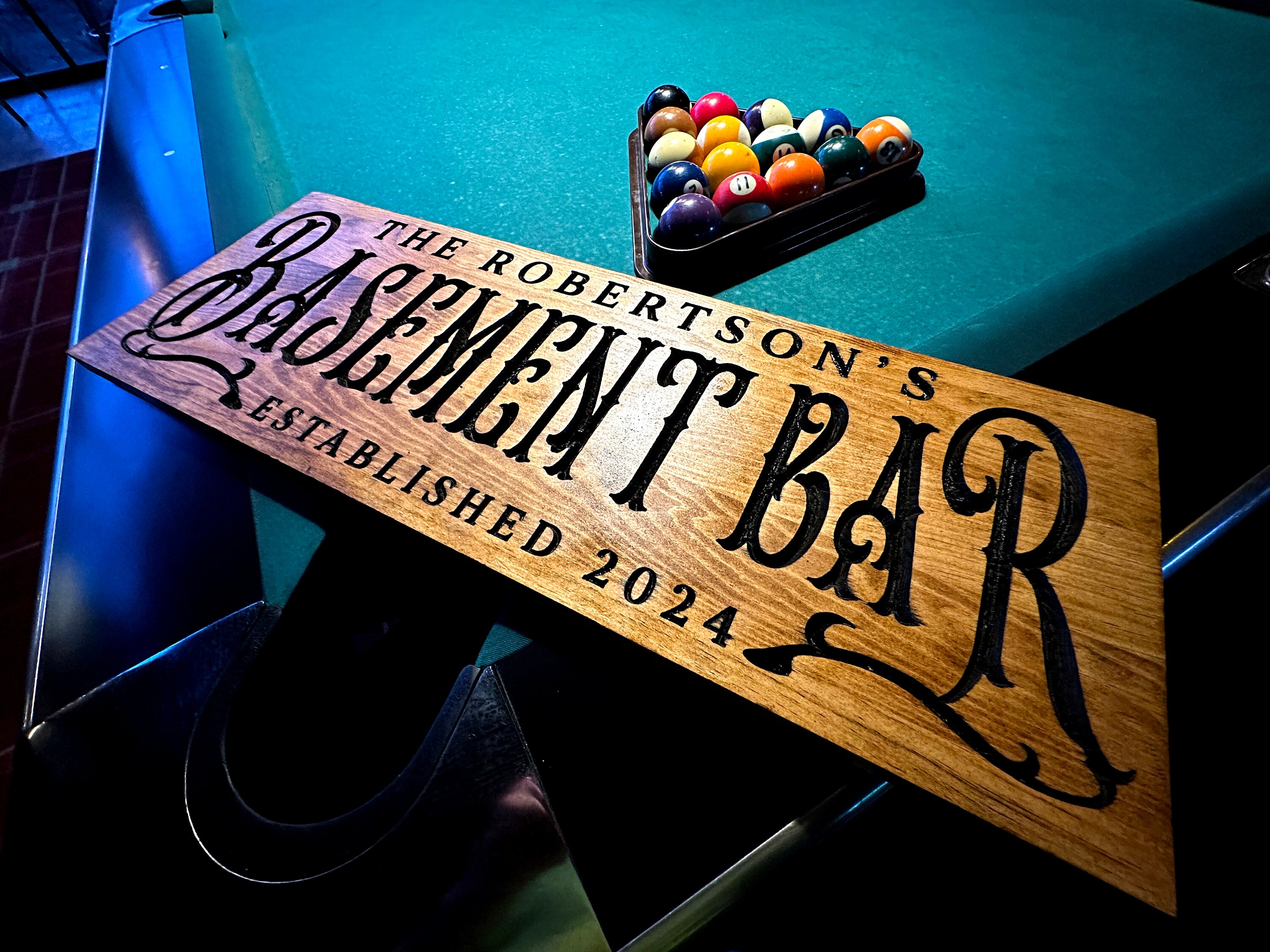 Custom Basement Bar Sign, Personelized Wood Sign, Basement Garage Wall ...
