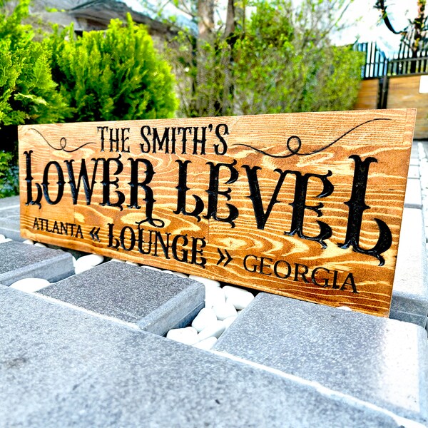 Lower Level Lounge Sign - Etsy
