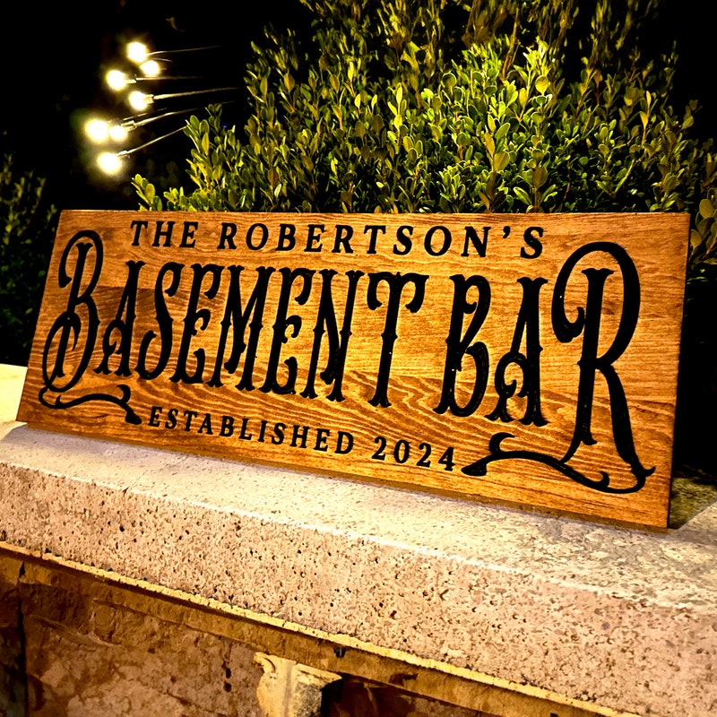 Custom Bar Sign - Etsy