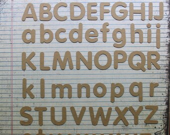 Chipboard alphabet | Etsy