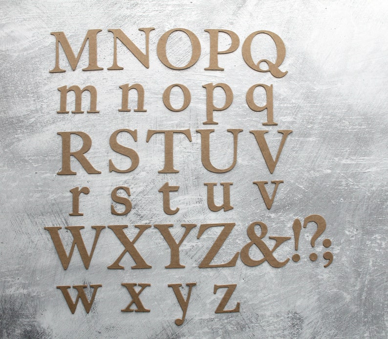 2 Tall SERIF Uppercase Lowercase or Numbers Chipboard - Etsy