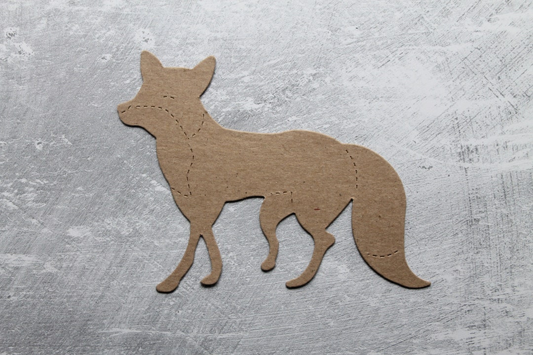 3 Foxes - Bare Chipboard Foxy Cut Outs - Fox Die Cuts 5 3/4" W X 4" H ...
