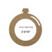 3 Ornament Frames - Bare Chipboard Round Christmas Ornament Frame 3 1/2 ...