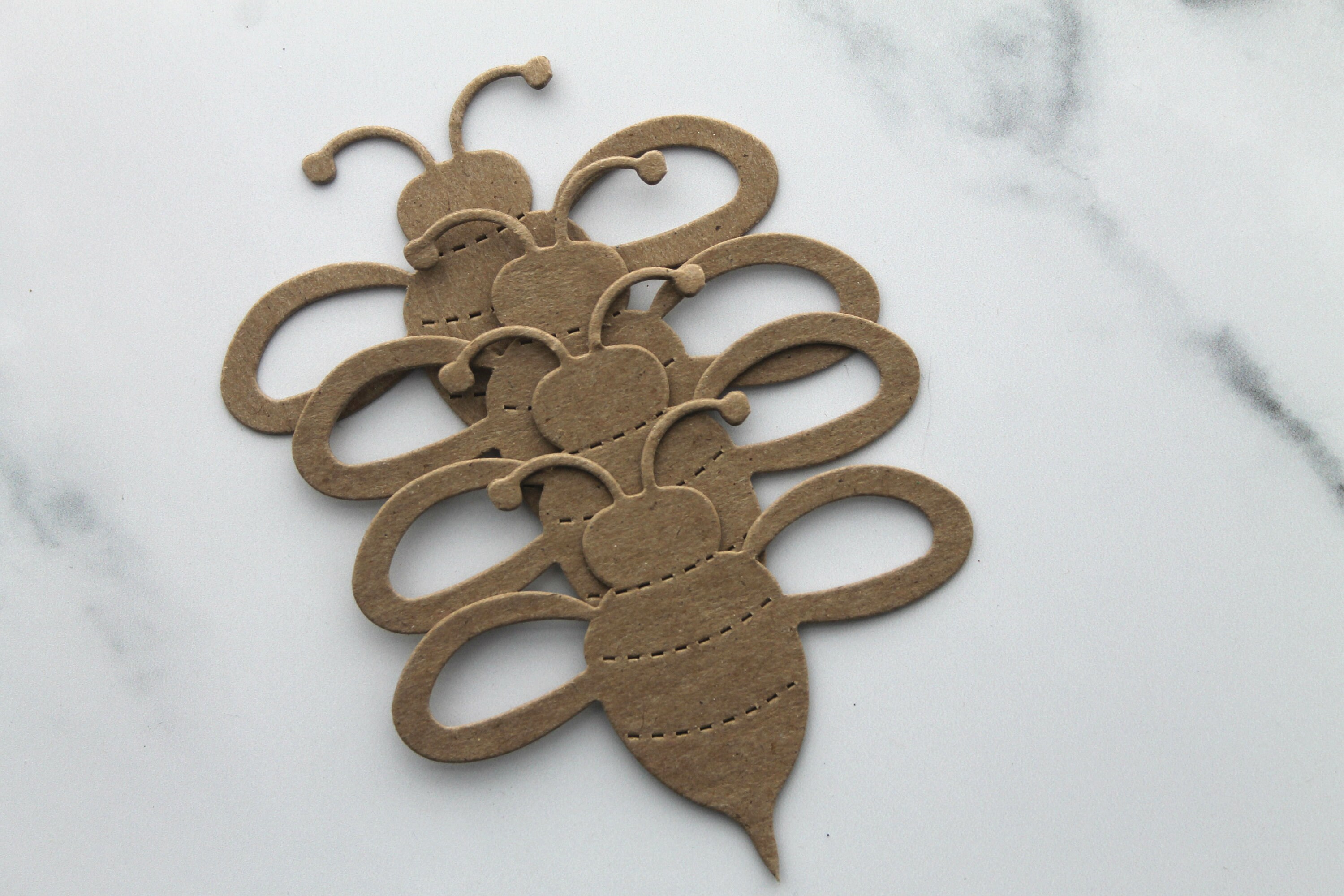 4 Bee Die Cuts Bare Chipboard Insects Bee Cutouts - Etsy