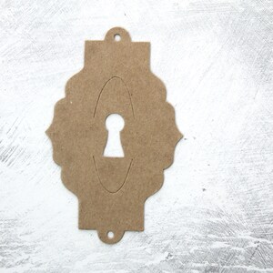 4 Key & Keyhole Die Cuts - Bare Chipboard Ornate Key and Keyhole ...