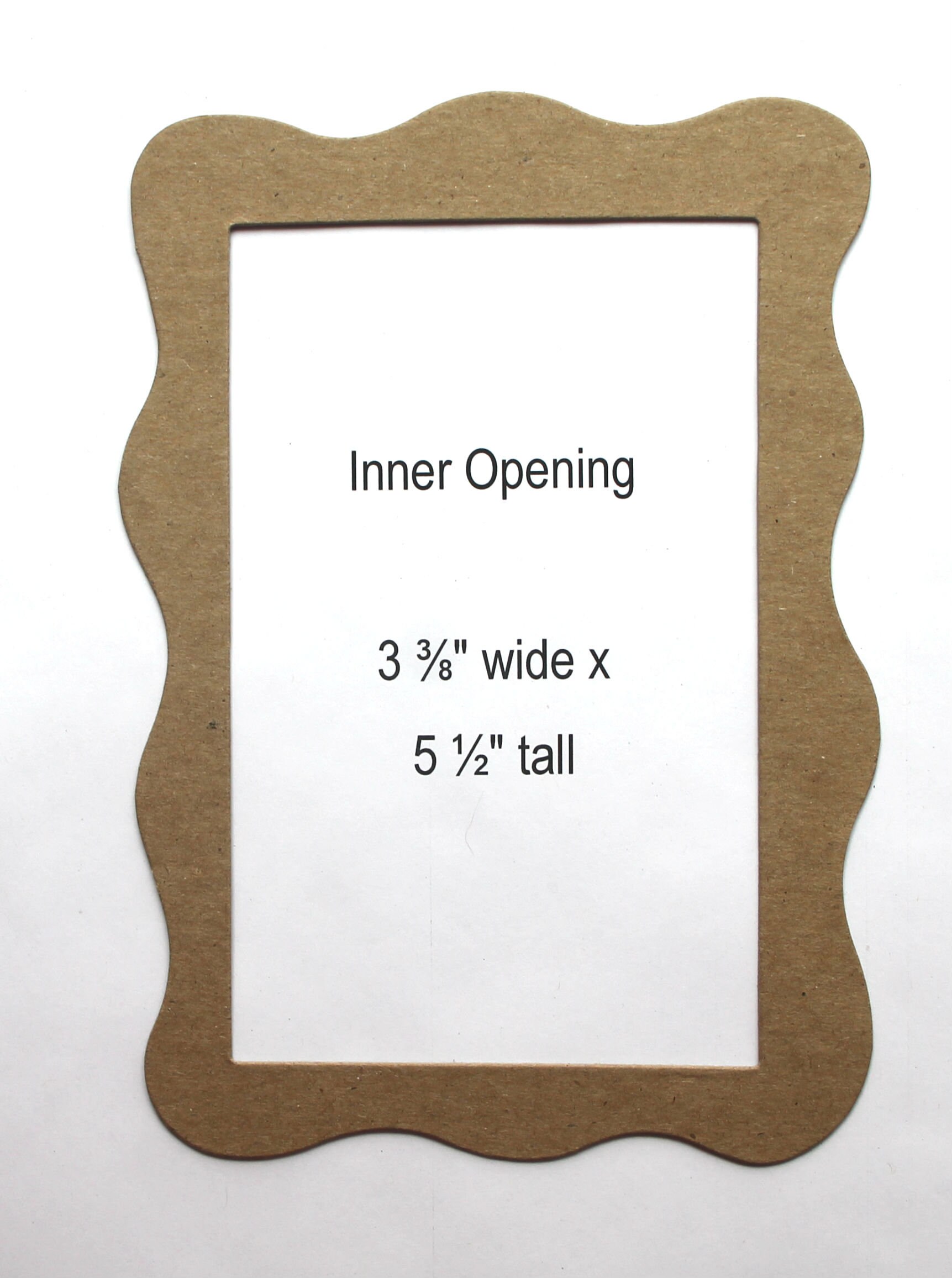 3 Wavy Scalloped Chipboard Frame Die cuts 4 3/4 w x 6 | Etsy