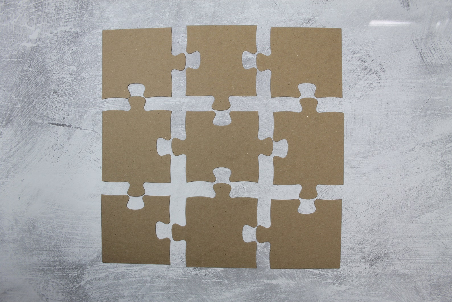 9 piece 12 x 12 jumbo jigsaw puzzle Bare chipboard | Etsy