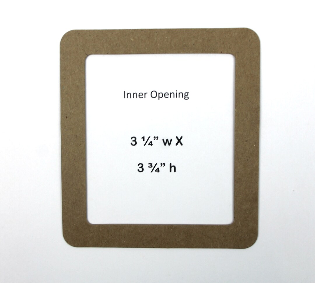 3 Rounded Rectangle Frames - Bare Chipboard Photo Frame 4 7/8" Tall X 4 ...