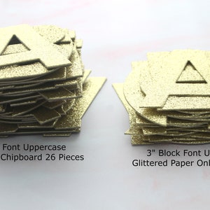 3" Glittered Paper Letters - Block Font Choose Letters-phrase - Custom ...