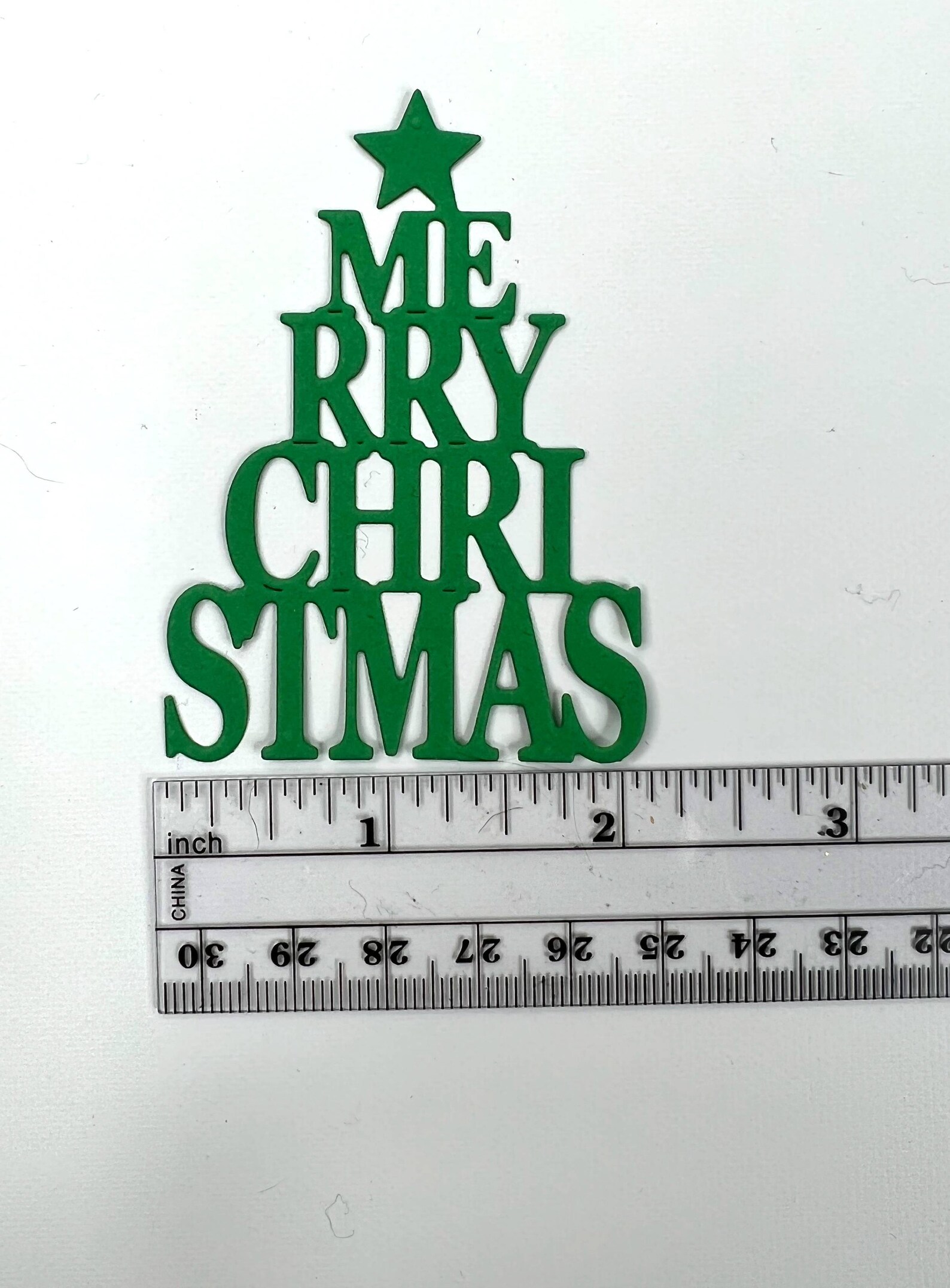 Merry Christmas Saying Tree Die Cut - Paper Die Cuts DIY Christmas Card ...