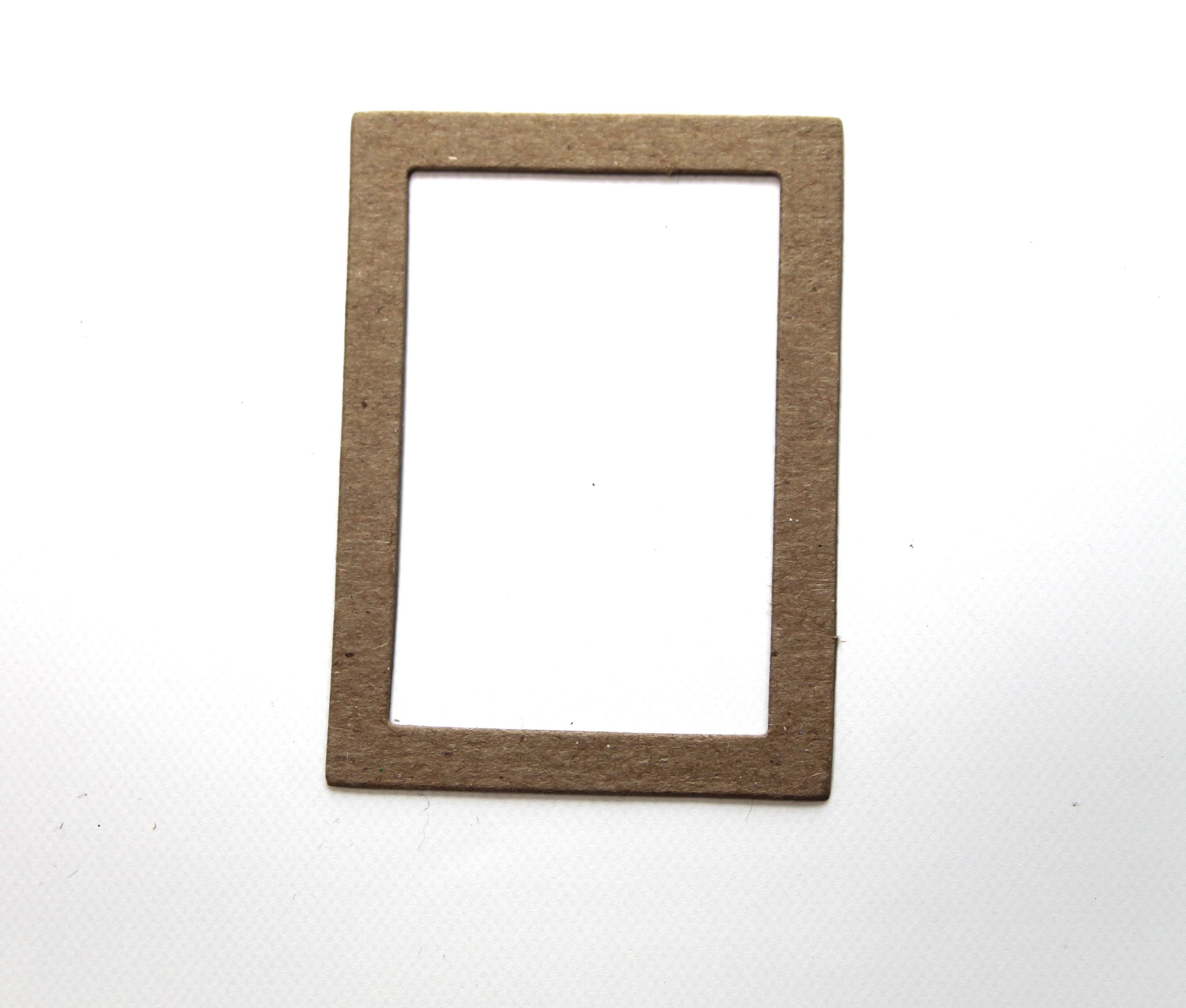 4 Mini Frame Die Cuts - Bare Chipboard Mini Frame Cut Outs [4 Styles to ...