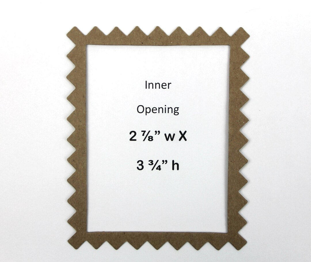 3 Zig Zag Frame - Bare Chipboard Frame Fancy Edge Die Cuts - 3 5/8" W X ...