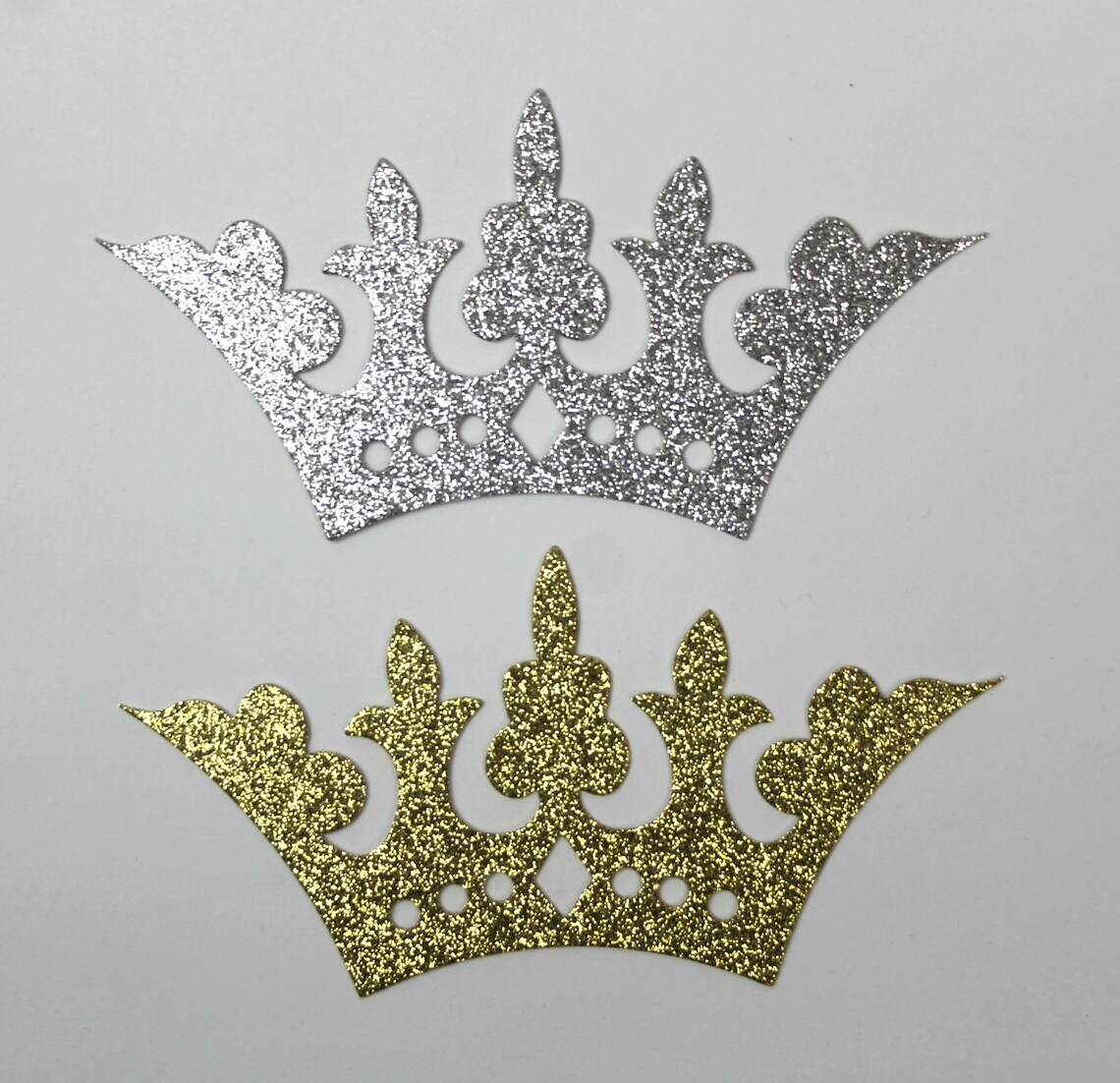 Glittered Fancy Crown Die Cuts 5 1/4" Wide [choose Glittered Paper or ...