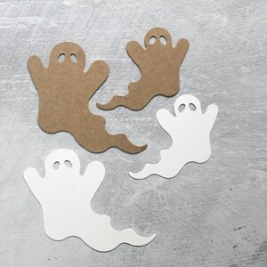 4 Flying Ghost Die Cuts - White Paper or Chipboard Die Cuts for ...
