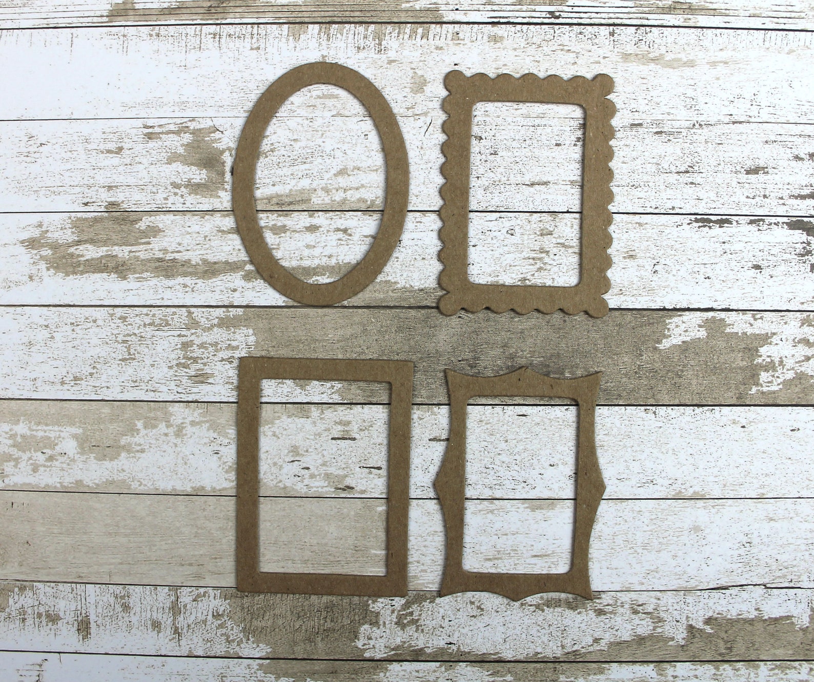 4 Mini Frame Die Cuts Bare chipboard mini frame cut outs 4 | Etsy
