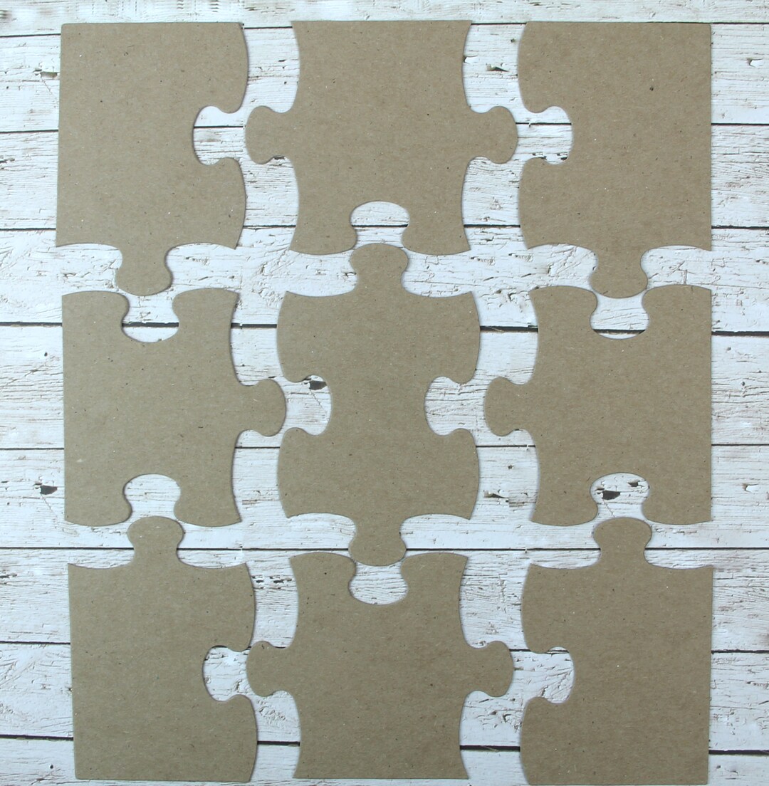 9 Piece 10" X 8" Jigsaw Puzzle - Bare Chipboard Die Cuts - Each Piece ...