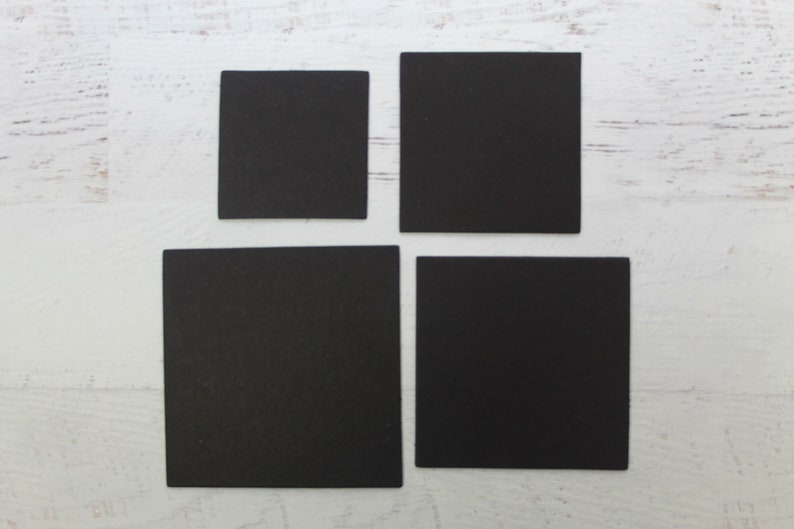 Chipboard Coaster Squares BLACK Straight or Rounded Corners - Etsy