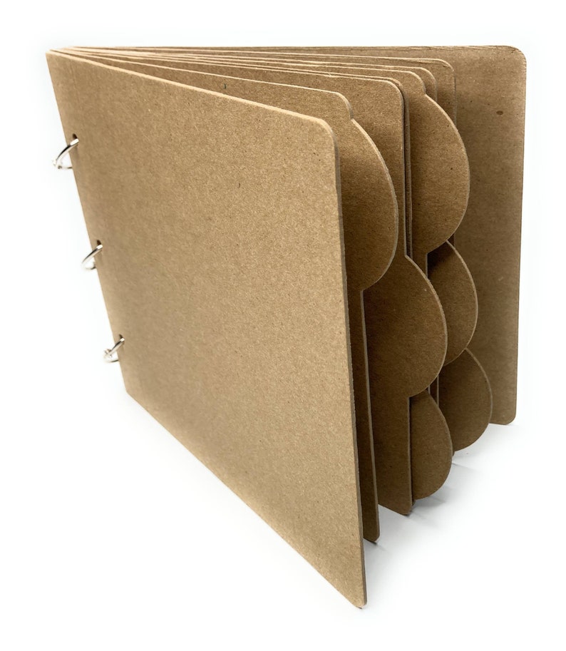 Tabbed Scrapbook-blank Chipboard Album-8 Page Bare Chipboard | Etsy