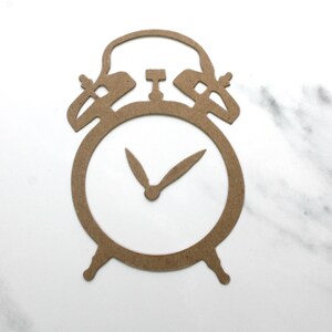 3 Alarm Clock Die Cuts - Old Fashioned Clock Bare Chipboard Die Cuts 2 ...