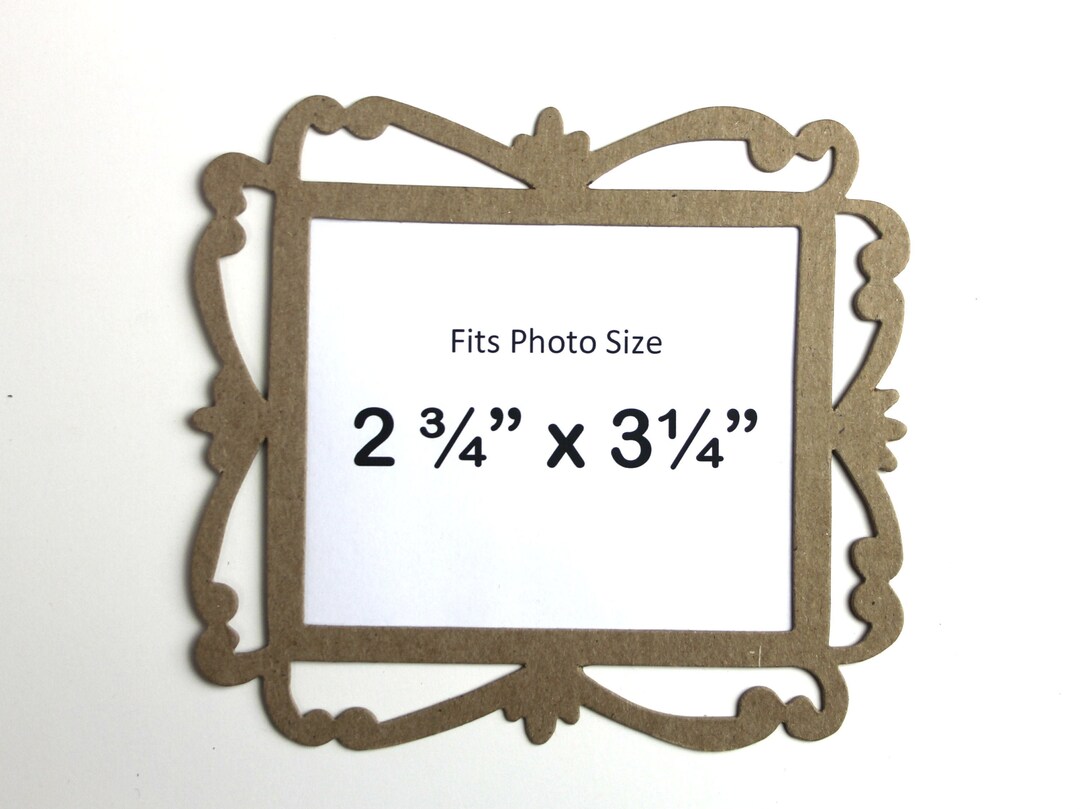 3 Chipboard Scroll Rectangle Frames - Available in Glittered Colors ...