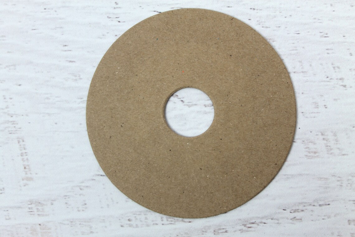 Cardboard Circle Die Cuts With Center Hole-blank | Etsy