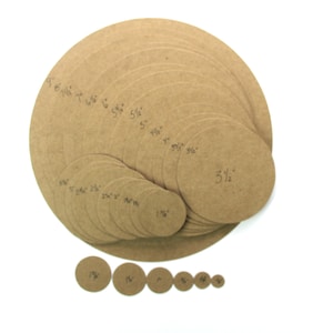 Cardboard Circle Die Cuts - Blank Chipboard-circles - Brown Discs ...