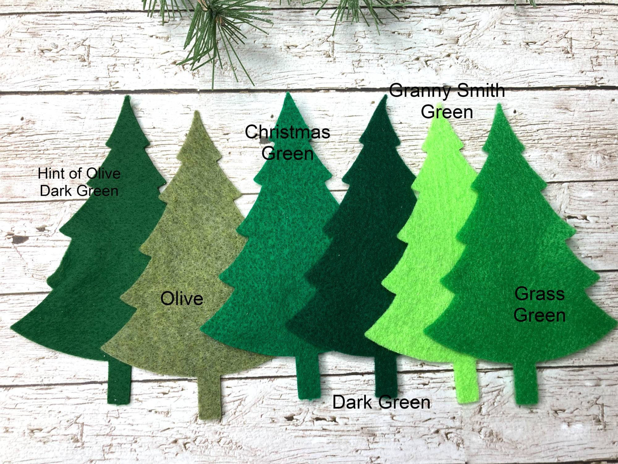 Green Felt Christmas Tree - Choose Quantity/color - Large or Small ...