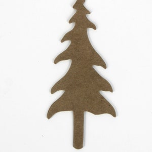 4 Pine Tree Die Cuts - Small or Large Pine Trees - Bare Chipboard Die ...