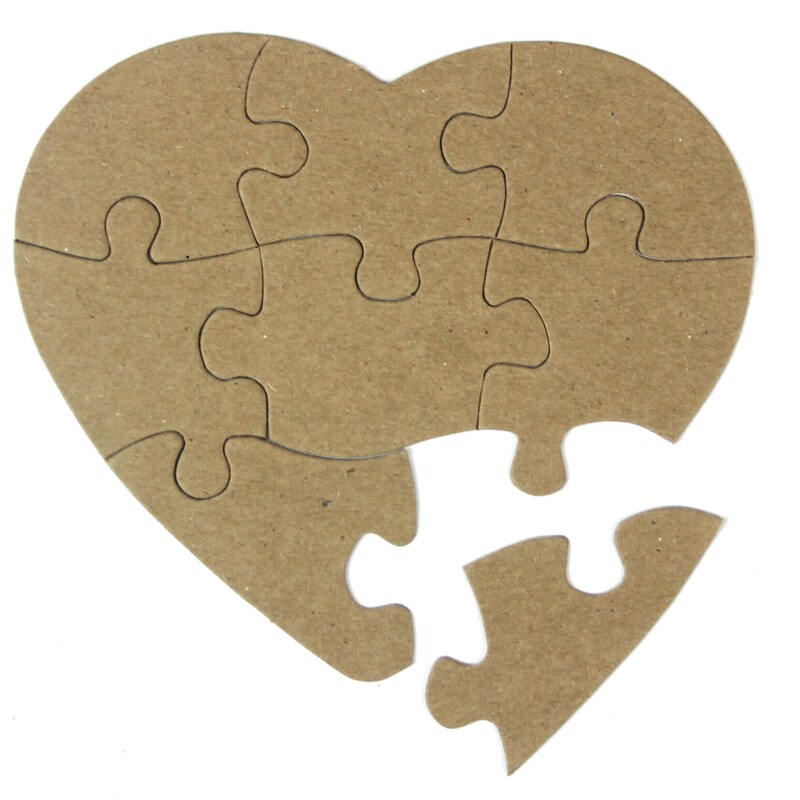 Wood Heart Puzzle - Etsy
