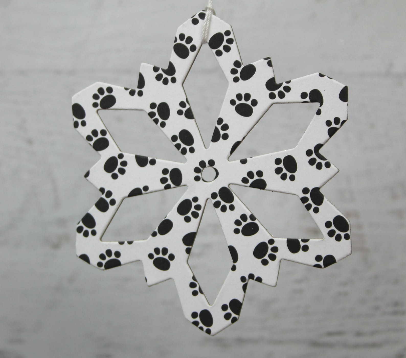 9 Paw Print Snowflake Decorations Pet Christmas Ornaments - Etsy