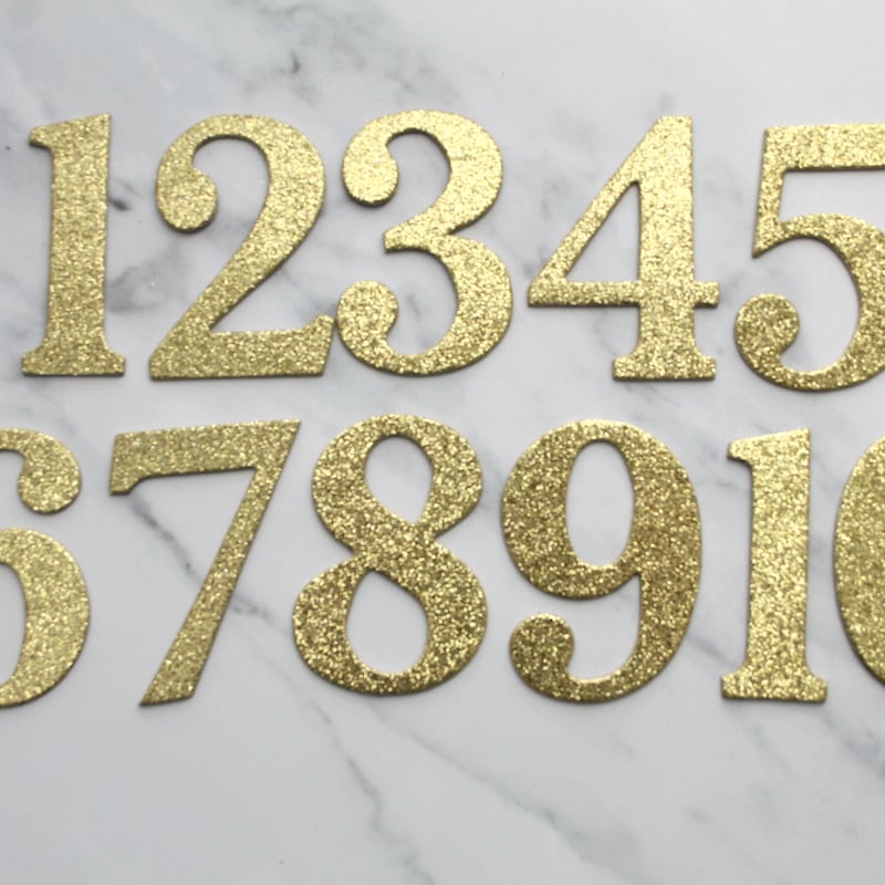 Gold Table Numbers - Etsy