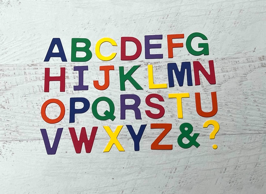 1 Block Font Paper Uppercase Alphabet Primary Colored - Etsy