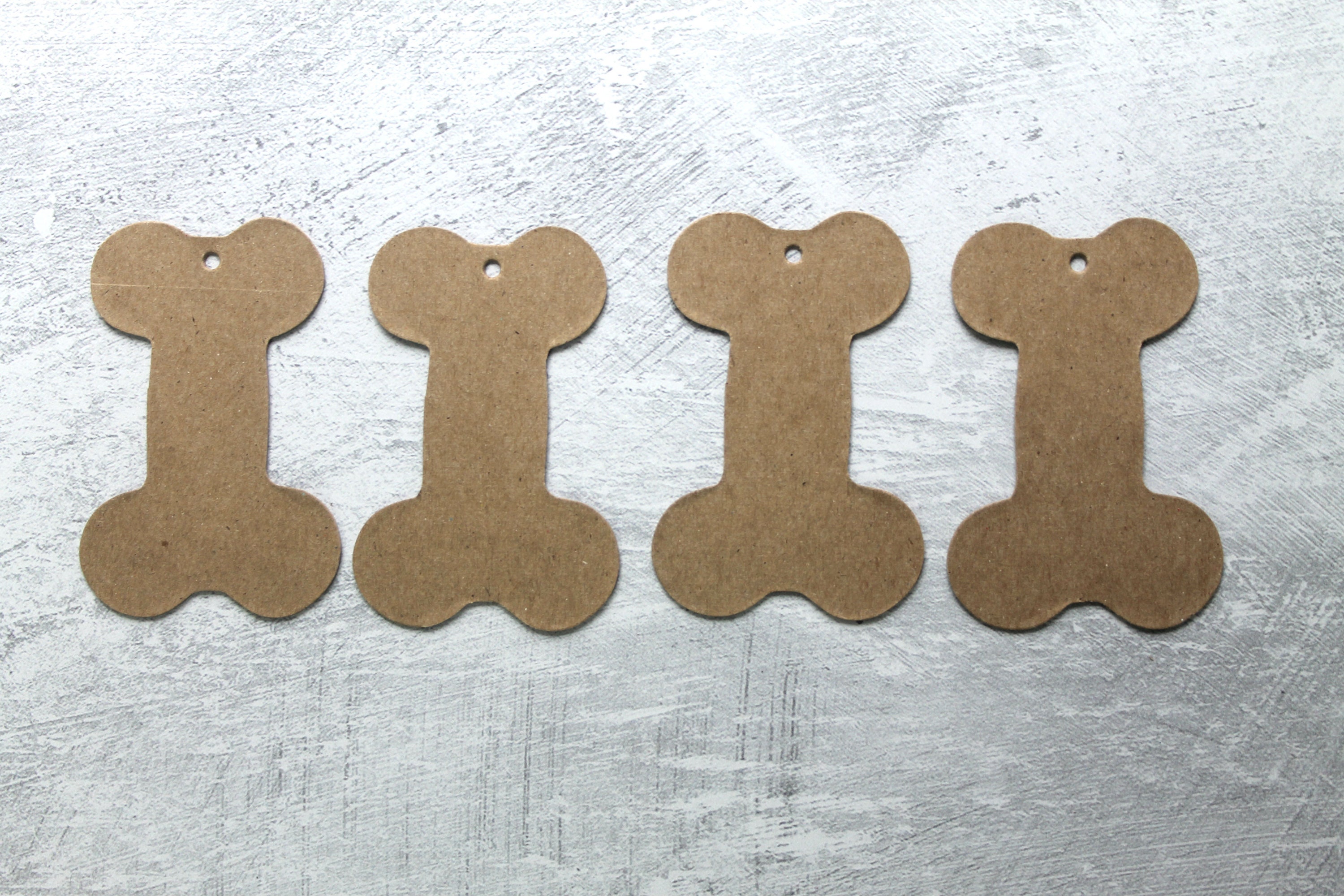 4 Dog Bone Tags Bare Chipboard Dog Bone Shaped Tag Die cuts | Etsy
