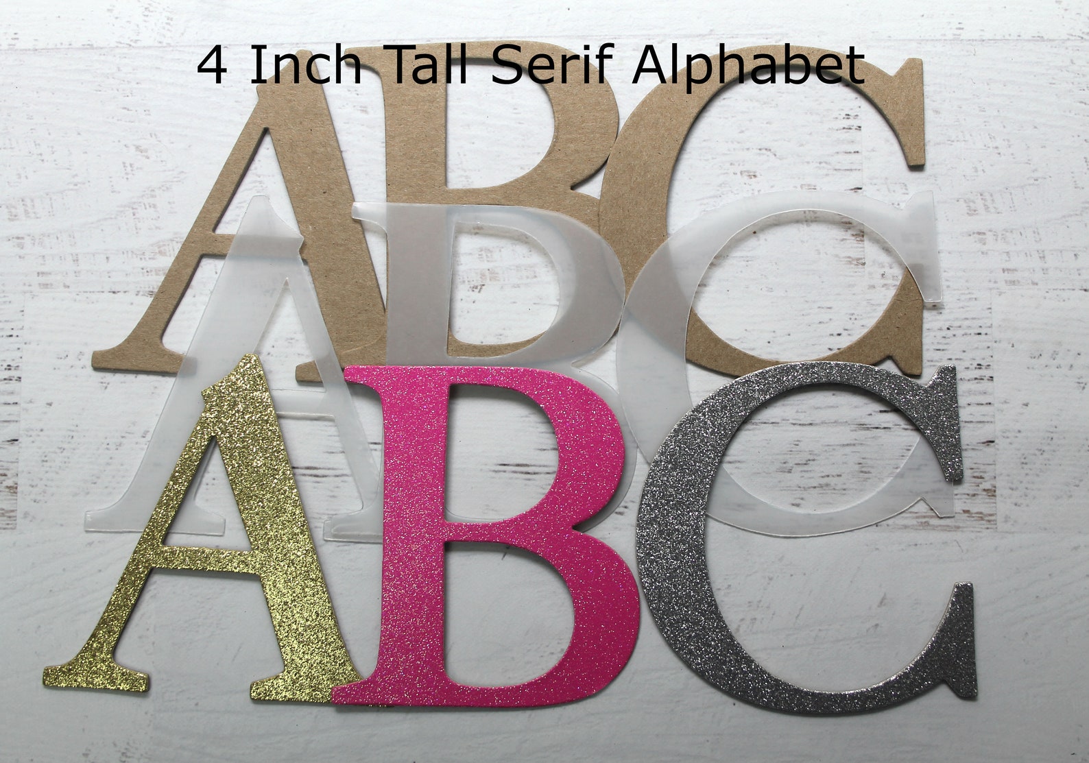 4 Alphabet Serif Upper or Lowercase Alphabet Letters | Etsy