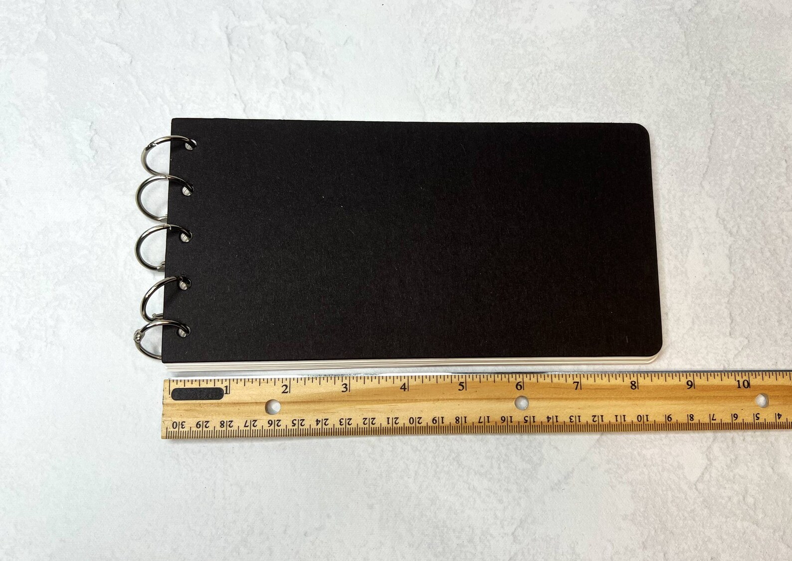 Blank Scrapbook - Long Black Chipboard and Paper Album - Bare Photo ...