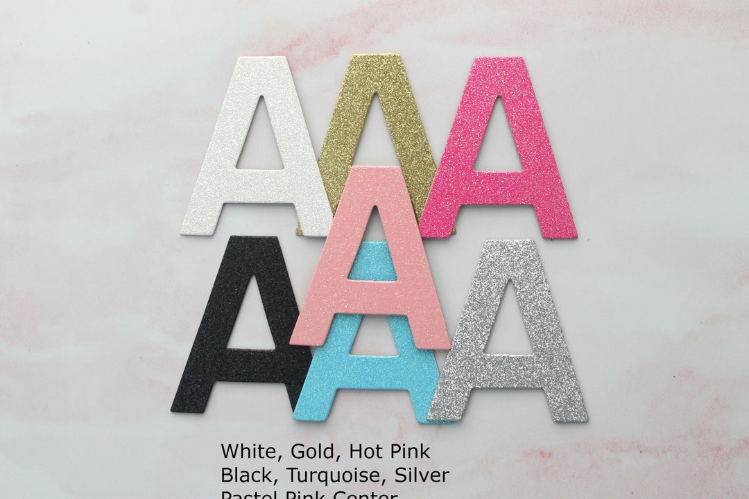 3" Glittered Paper Letters - Block Font Choose Letters-phrase - Custom ...