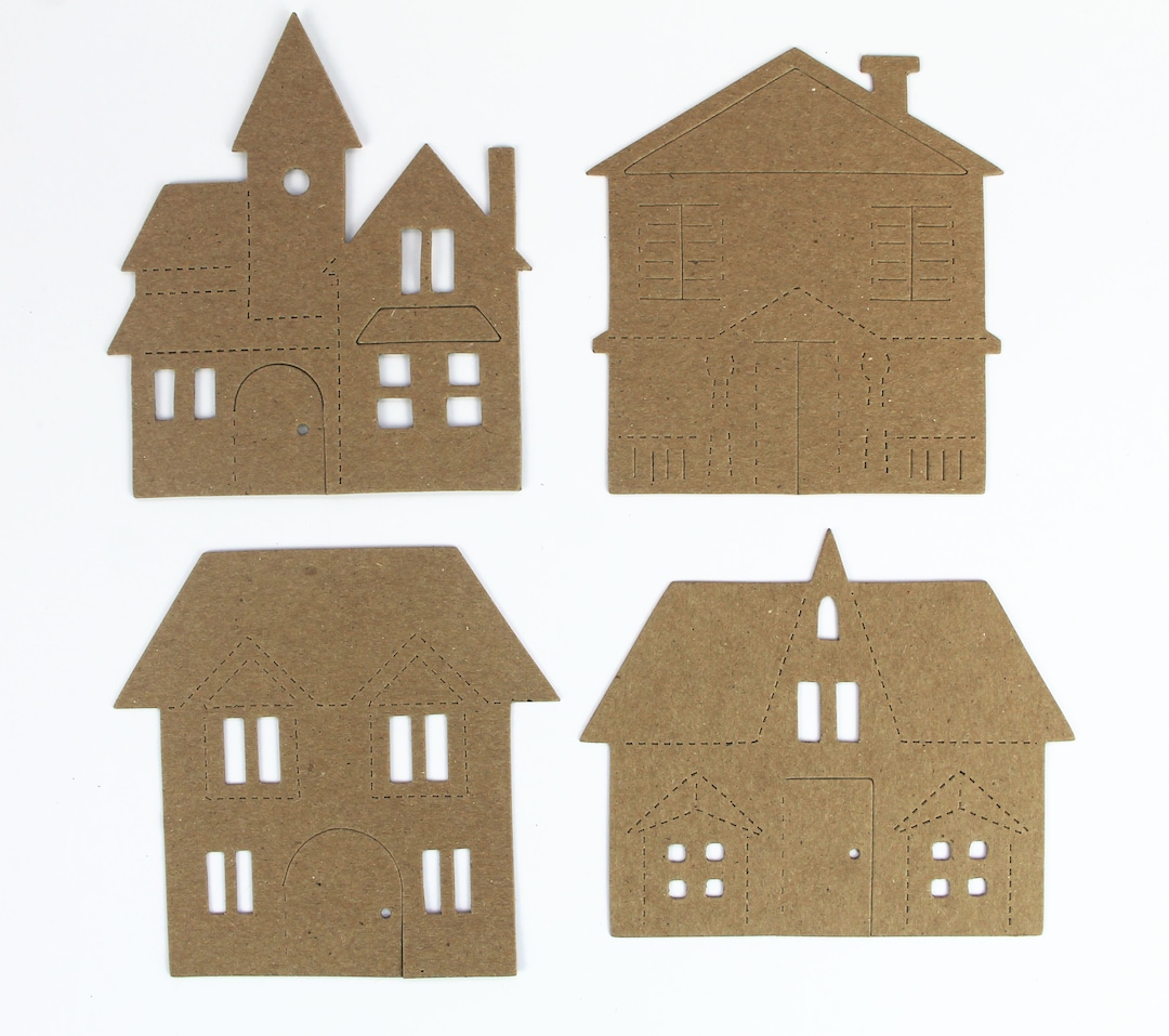 Large Chipboard House Die Cuts - 4 Styles to Choose From - Chipboard ...