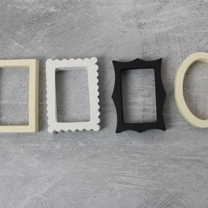 25 Paper Mini Frame Die Cuts - Black, White or Cream Cardstock Mini ...