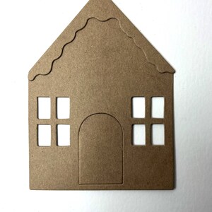 Gingerbread House Die Cut - DIY House With Windows, Backer, 2 Roof ...